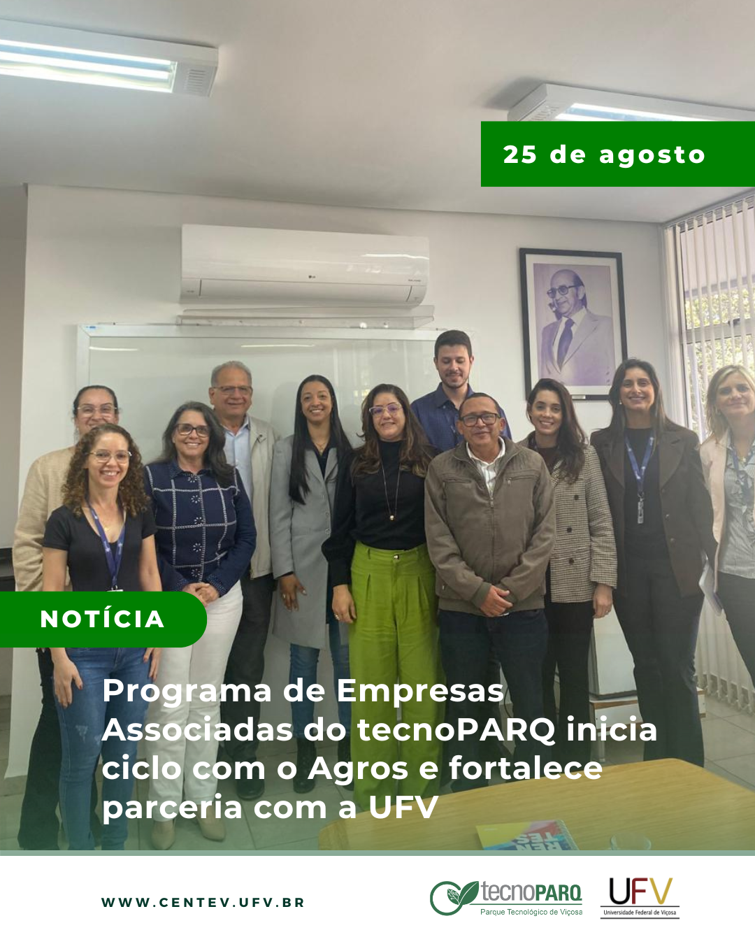 Programa de Empresas Associadas do tecnoPARQ inicia ciclo com o Agros e fortalece parceria com a ...